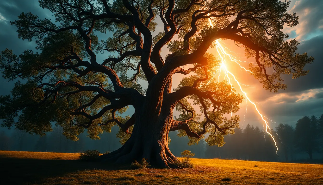 The Sacred Oak: Perun’s Connection to Nature and Thunder - Slavic Mythology